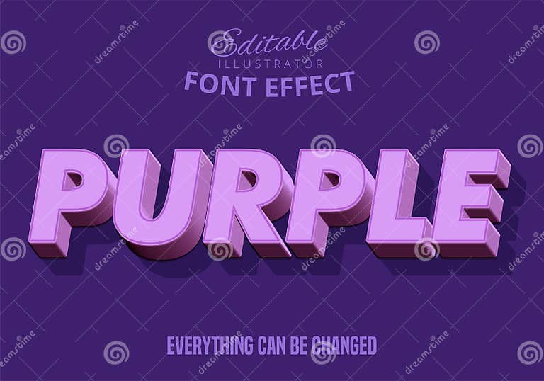 Purple Text, Editable Text Style Stock Vector - Illustration of blue ...