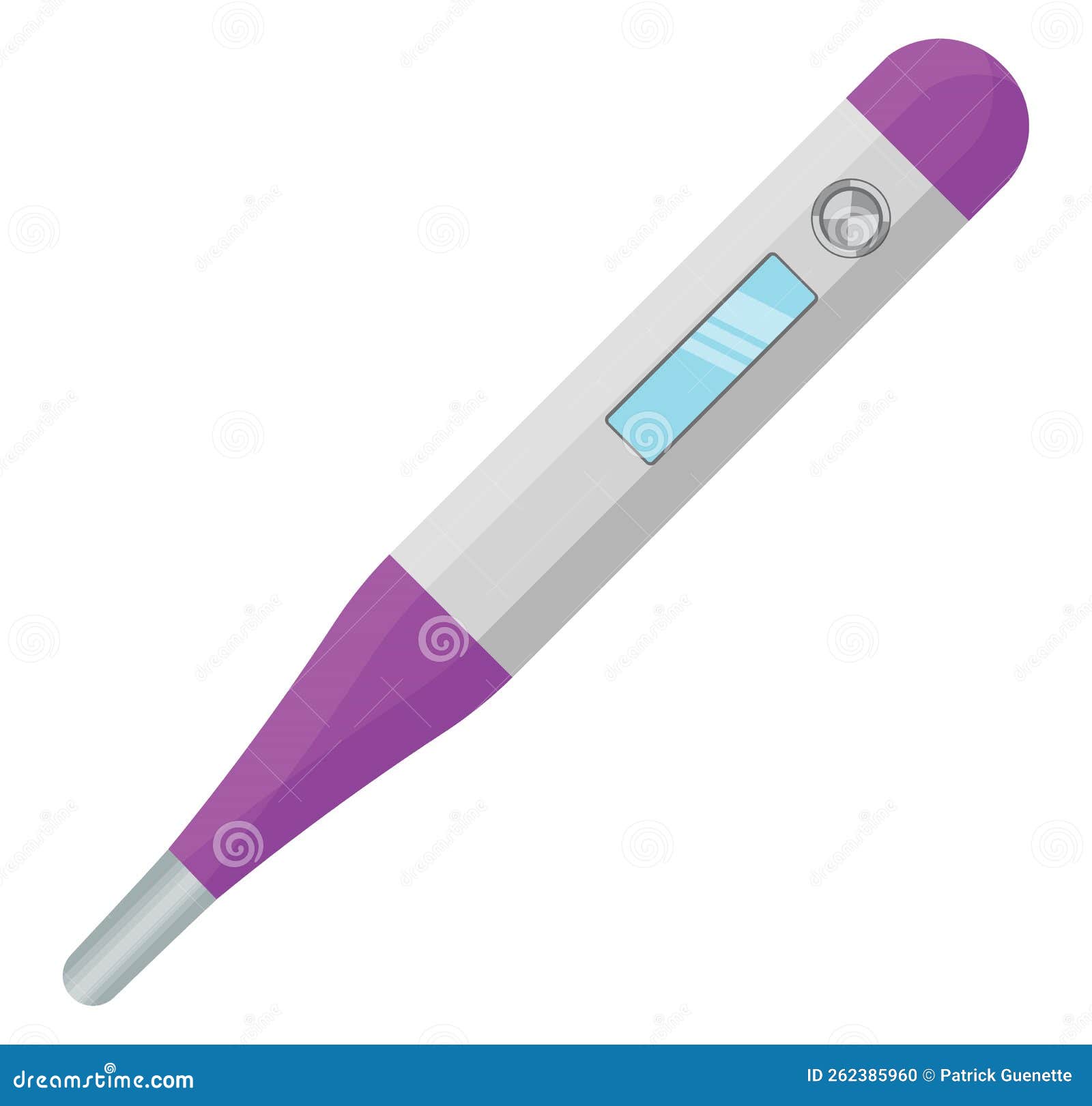 Purple thermometer, icon stock vector. Illustration of vector - 262385960