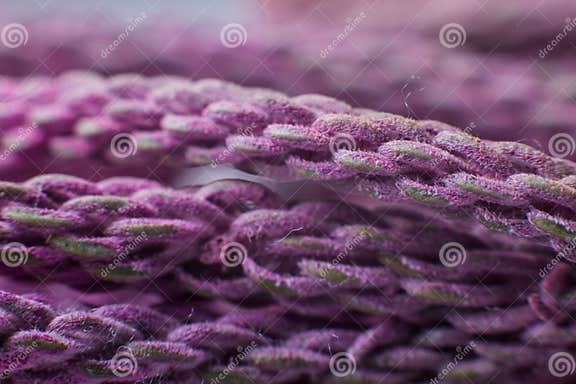Purple Threads Close Up Under the Microscope Background Stock Photo ...