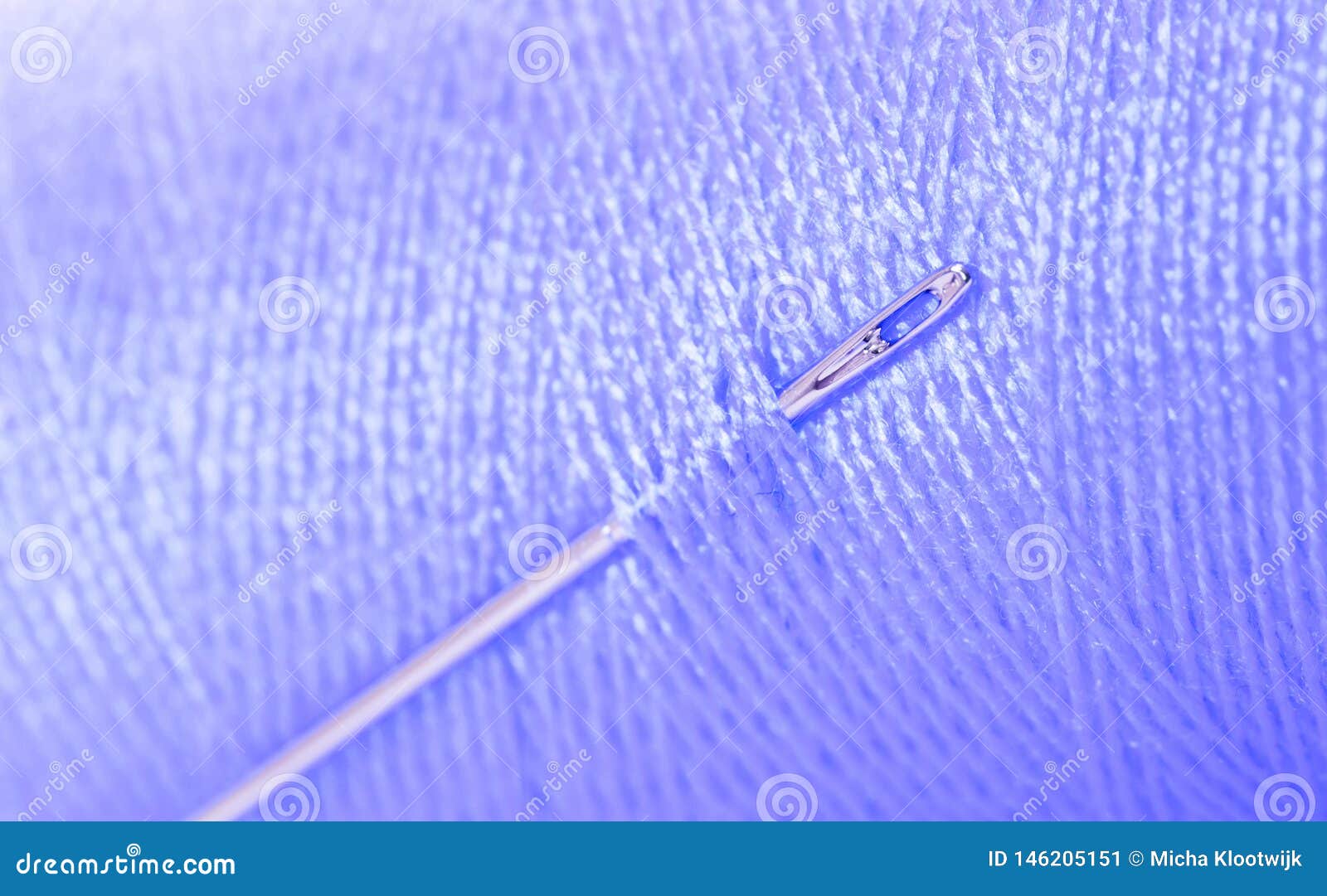 Purple threat with needle stock image. Image of equipment - 146205151