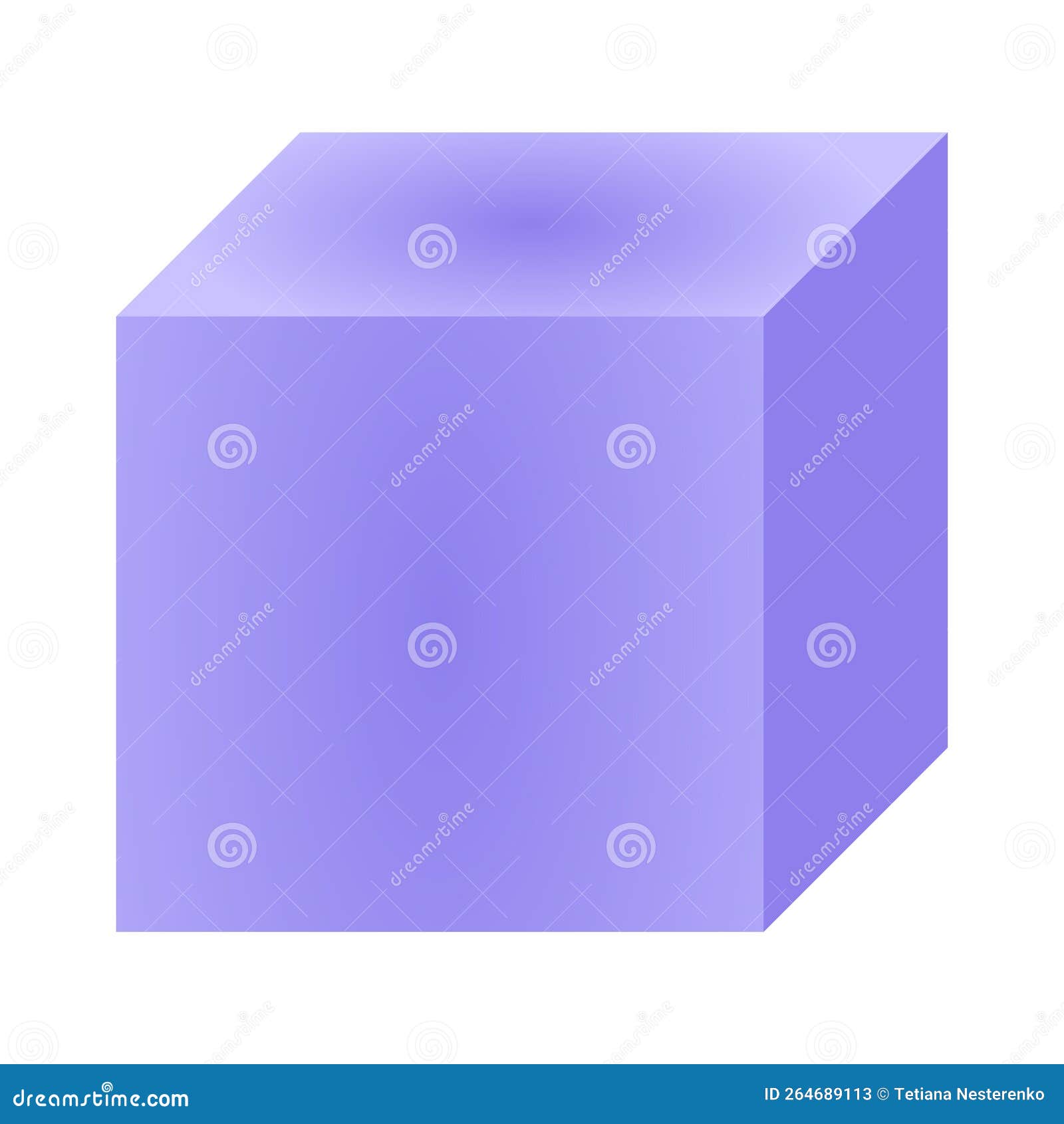 Purple Three Dimensional Cube Vector Design Element Stock Vector ...