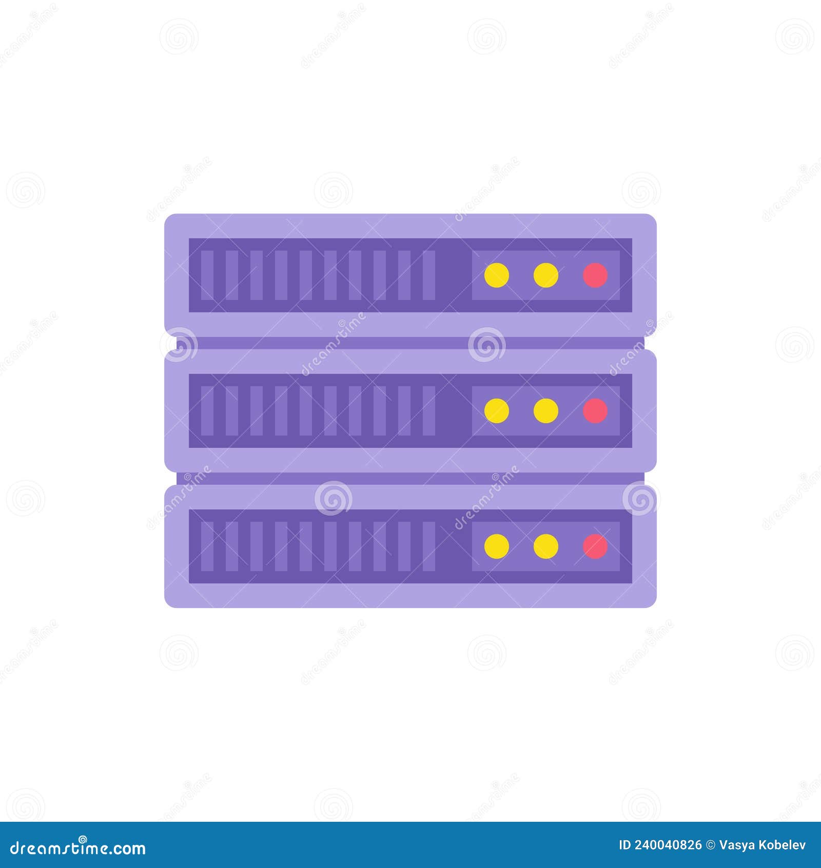 Purple Three Rectangle Control Panel with Multicolored Indicator Vector ...