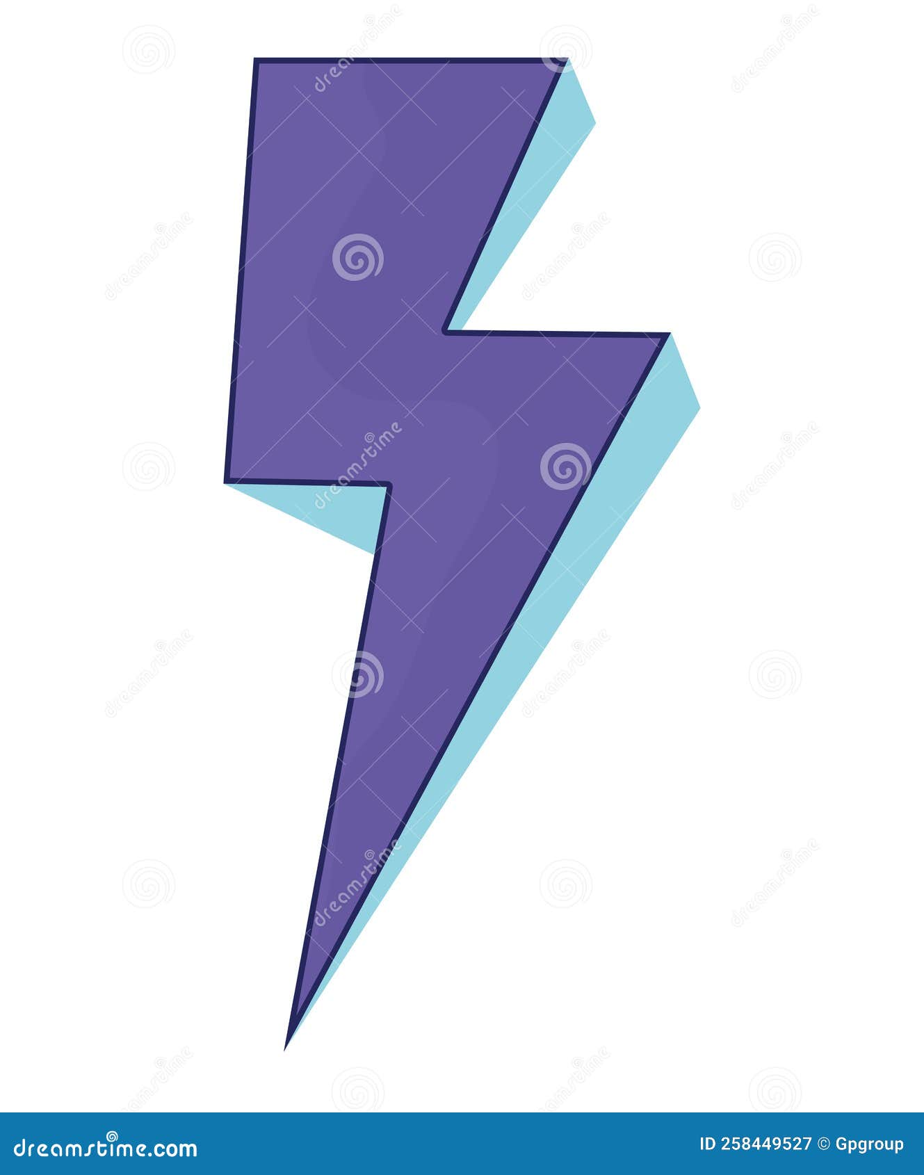 Purple thunder design stock illustration. Illustration of strike ...
