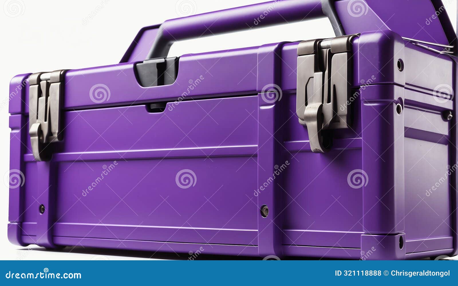 Purple Toolbox on Plain White Ai Generated Stock Illustration ...