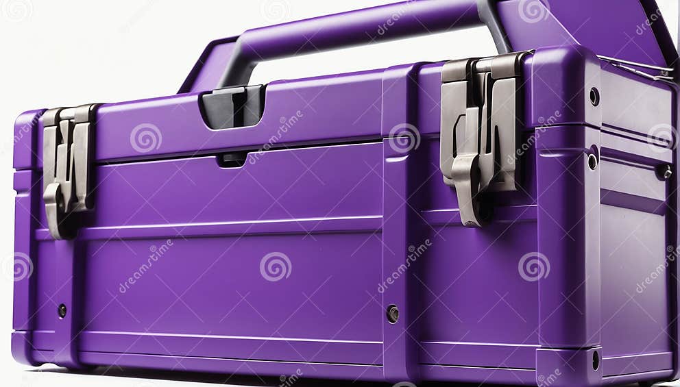 Purple Toolbox on Plain White Ai Generated Stock Illustration ...