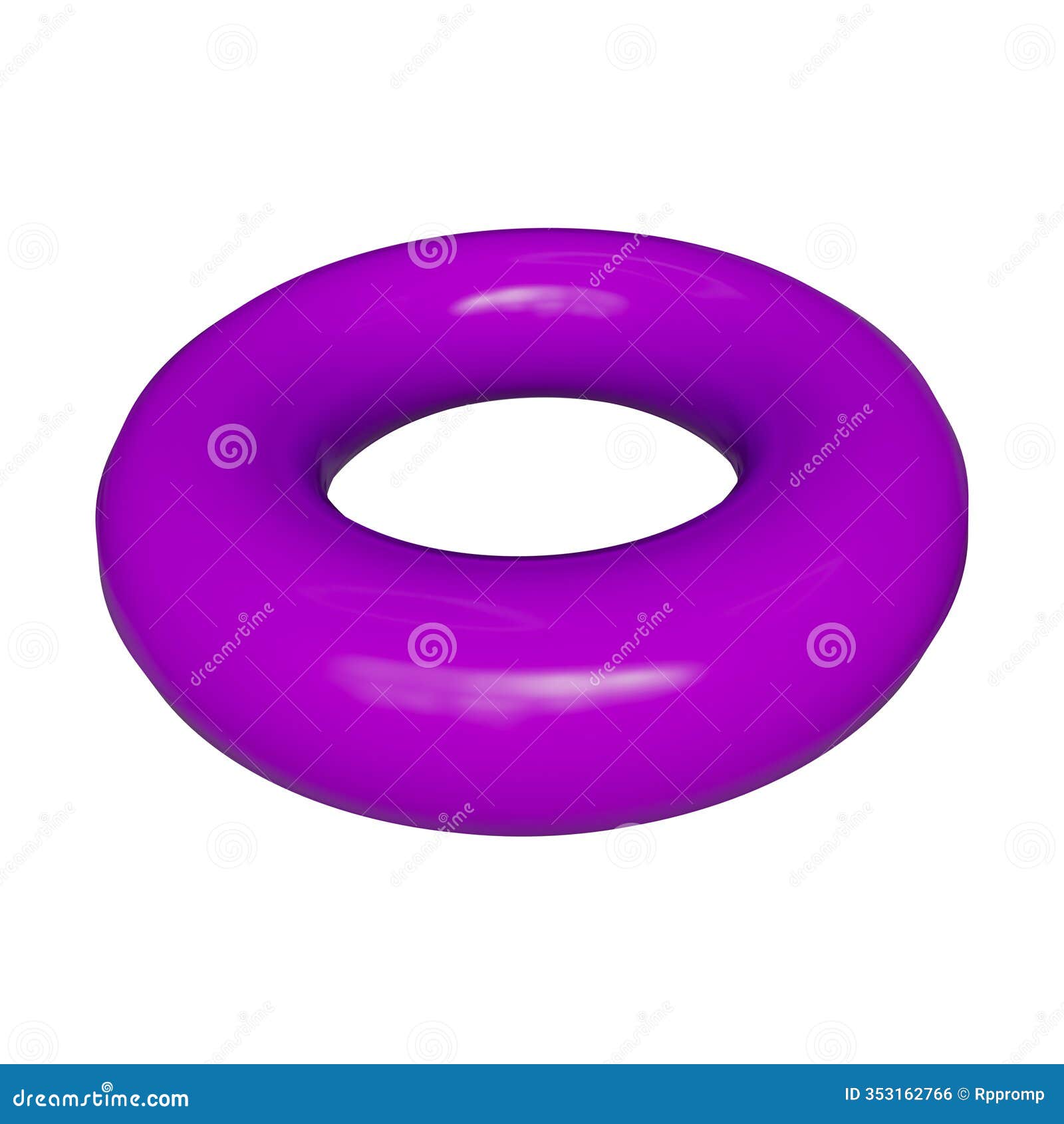 Purple Torus Basic Simple 3d Shapes Isolated On White Background ...