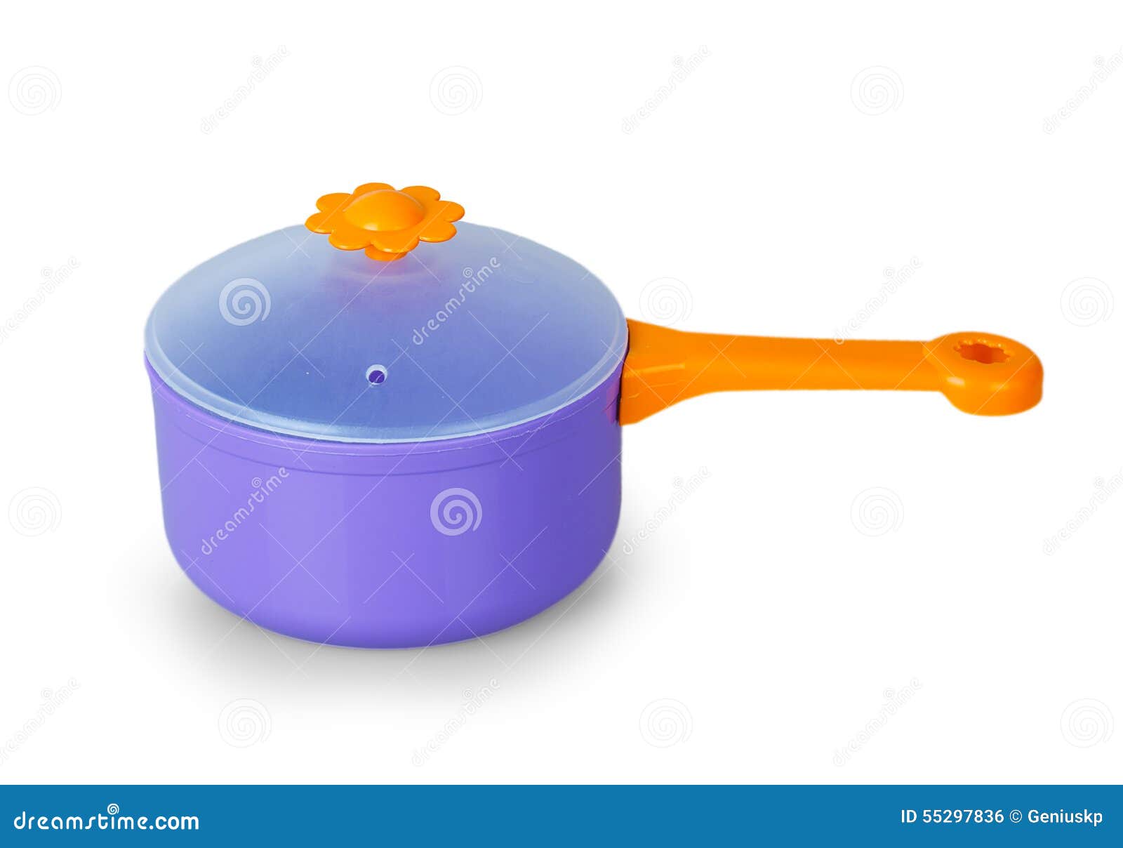 Purple toy pan stock photo. Image of equipment, saucepan - 55297836