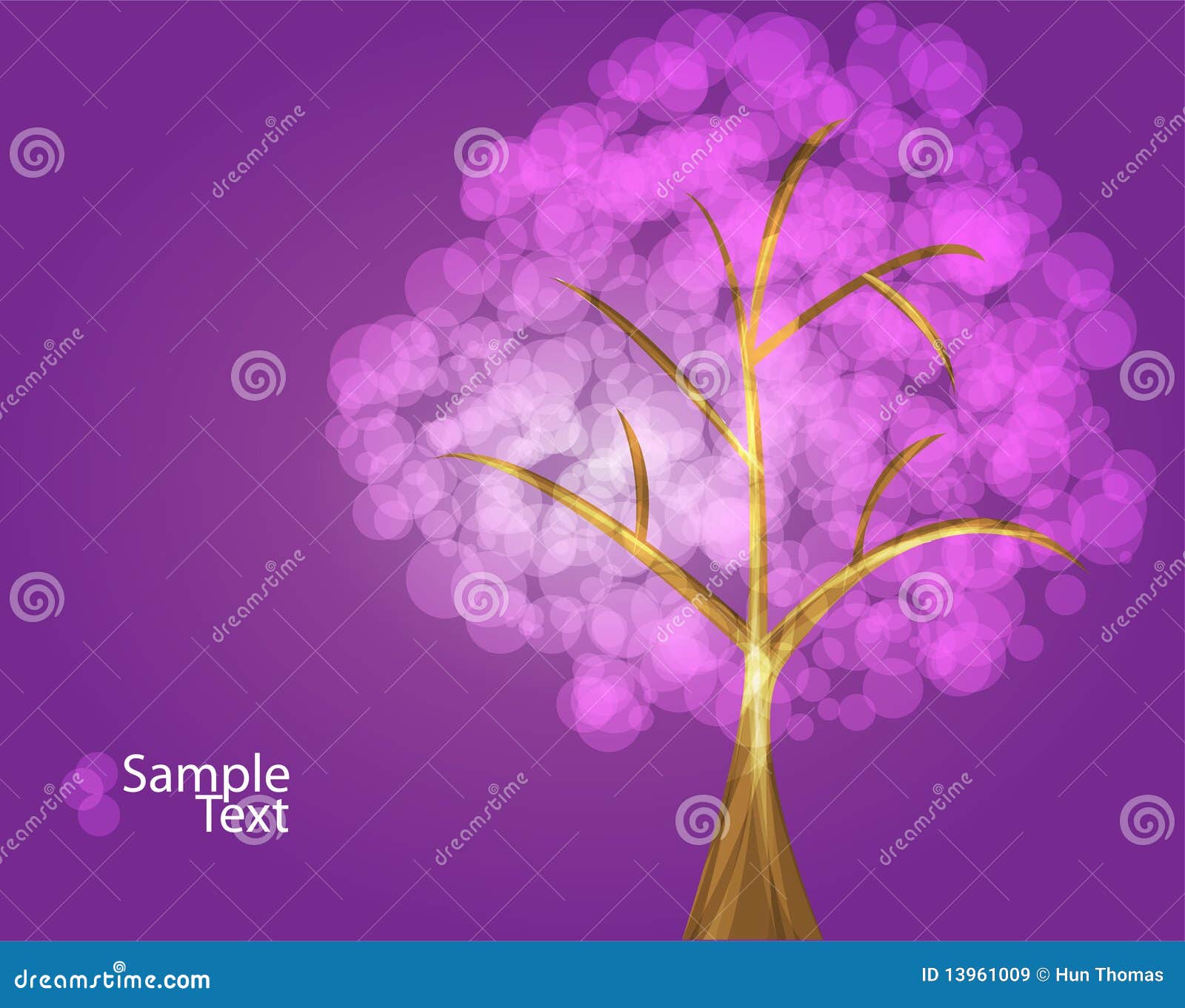 Purple tree stock vector. Illustration of curve, beautiful - 13961009
