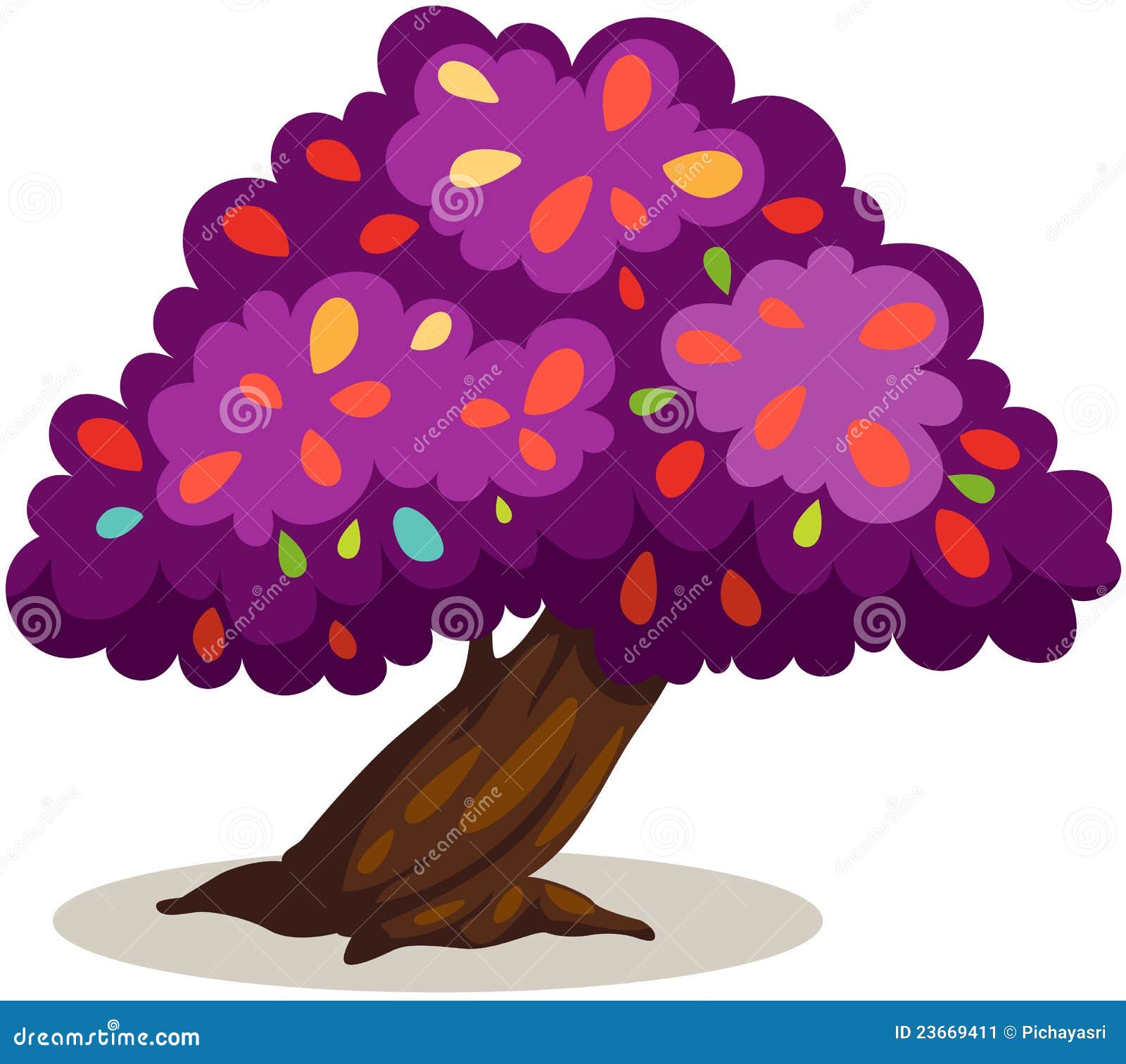 Purple tree stock vector. Illustration of background - 23669411
