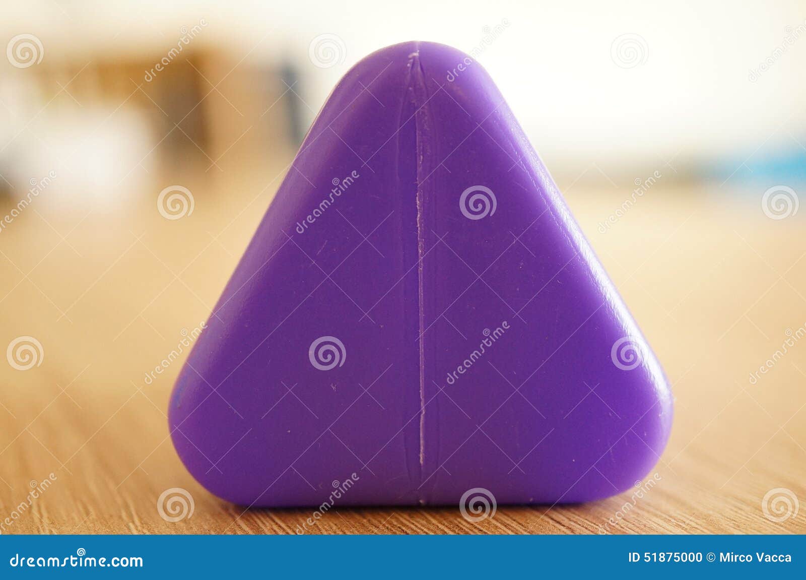 Purple triangle block stock photo. Image of plastic, object - 51875000