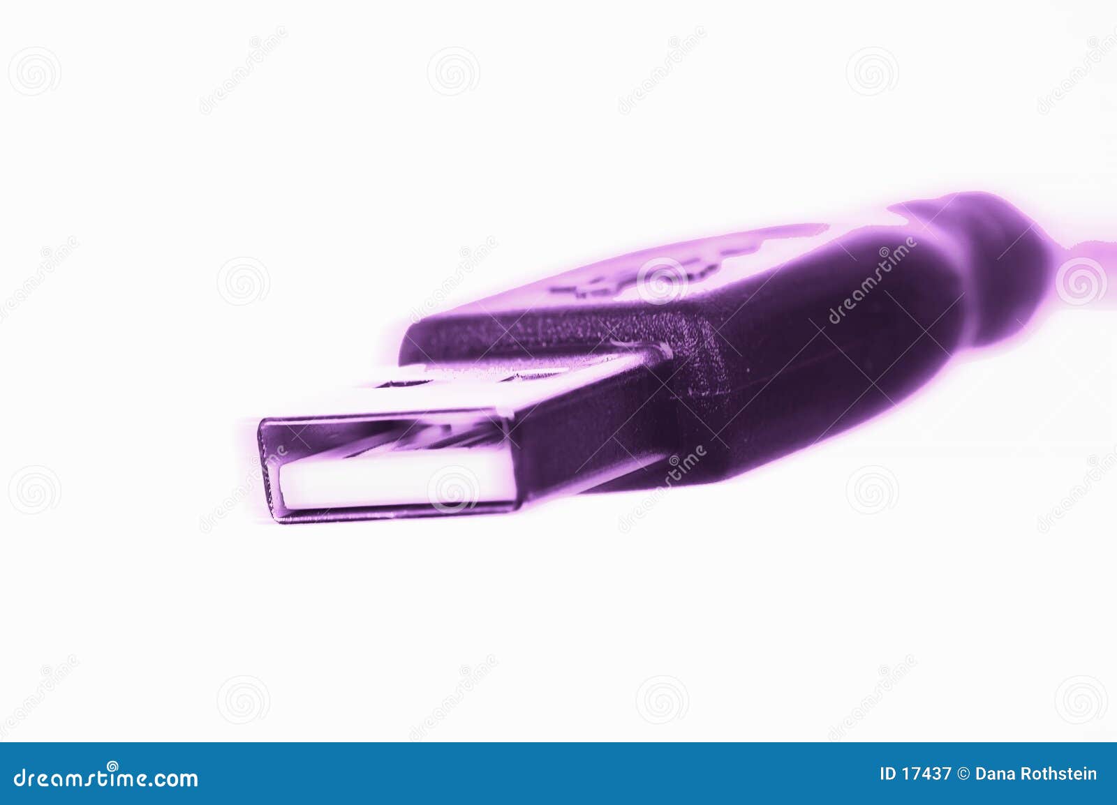 Purple USB Connector stock image. Image of technology, device - 17437