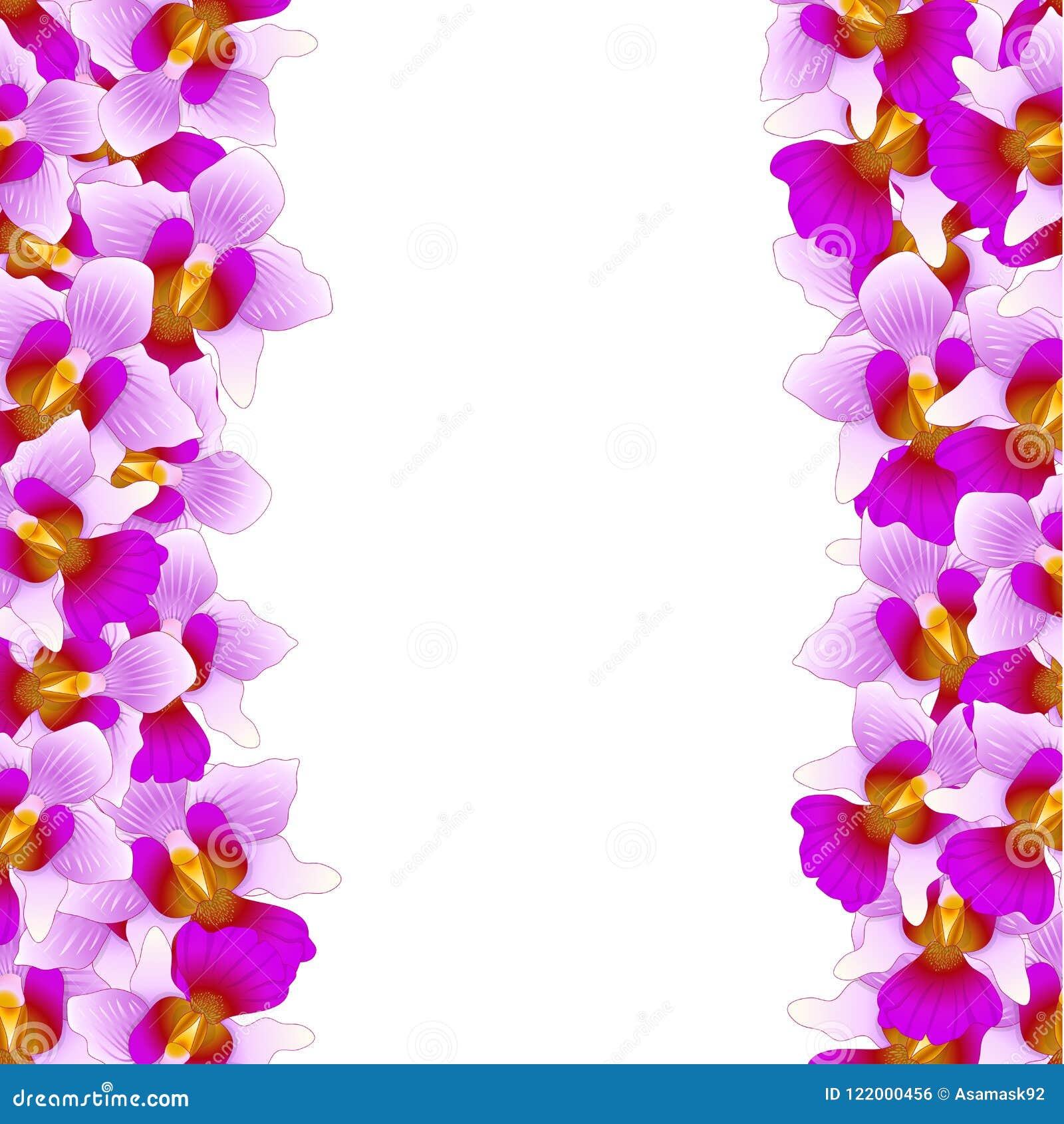 Purple Vanda Miss Joaquim Orchid Border. Singapore National Flower ... Purple Vanda Miss Joaquim Orchid Border. Singapore National Flower ...