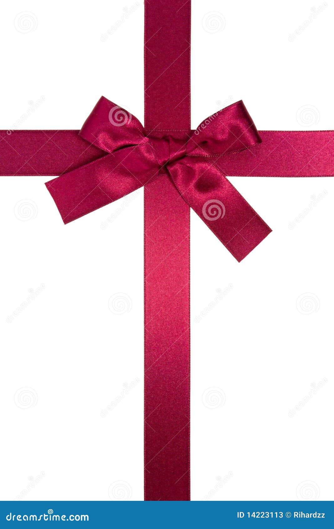 Purple Vertical Cross Ribbon with Bow Stock Image - Image of shiny ...