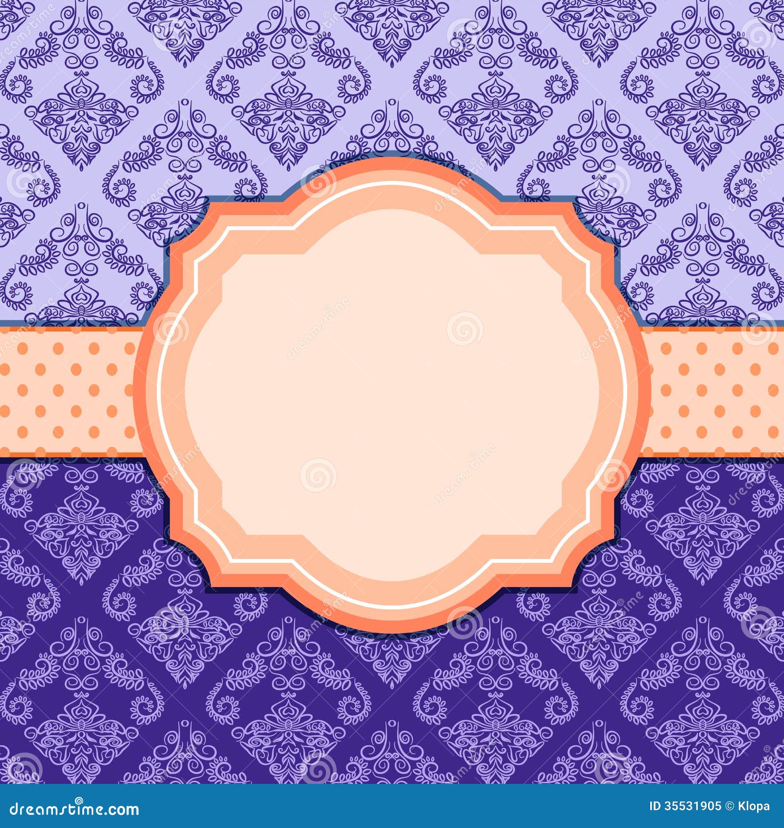 Vintage Damask Pattern Set Vector. Old 30s Style Decoration Textures ...