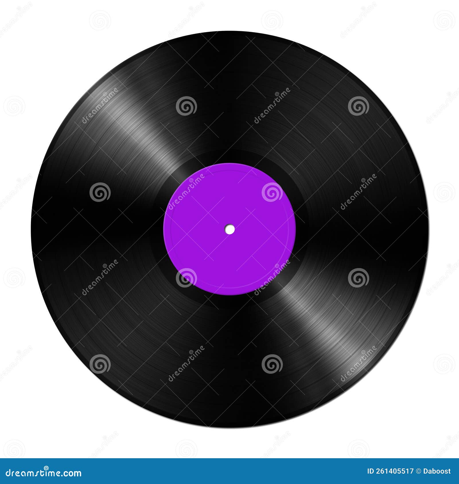 Purple Vinyl Record Isolated on White Background Stock Illustration ...