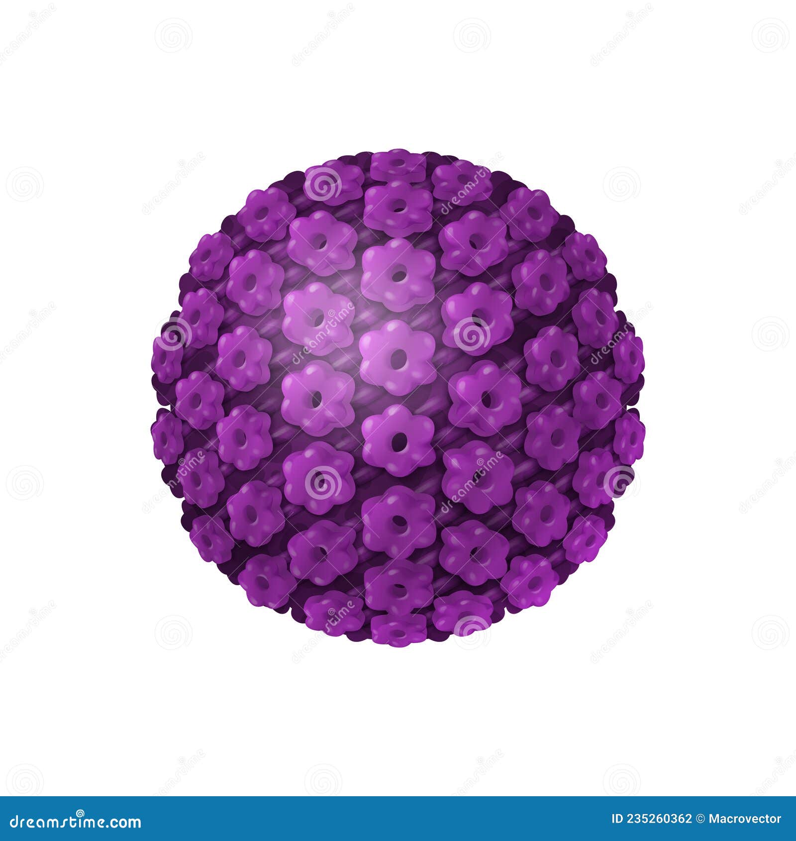Purple Virus Bacteria Composition Stock Vector - Illustration of micro ...