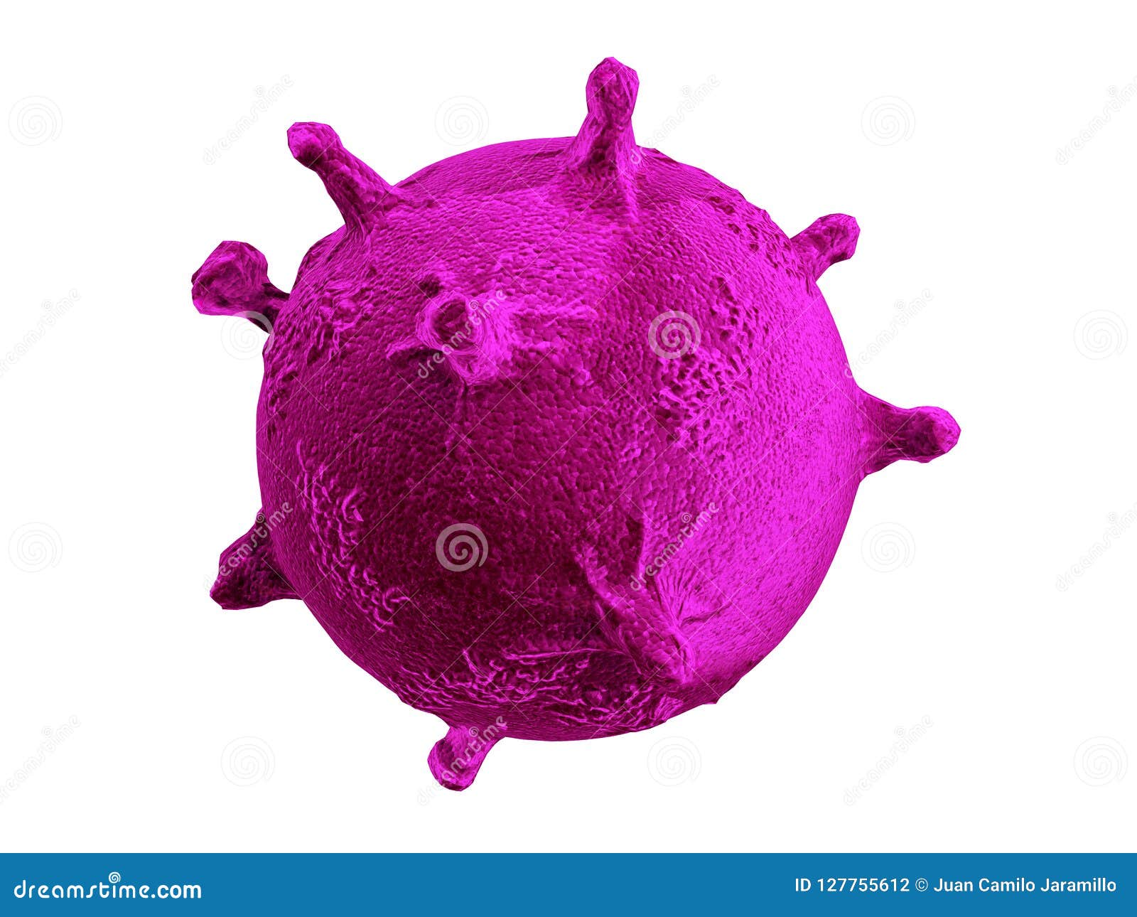 Purple Virus or Bacteria Molecule Microbe Isolated on a White ...