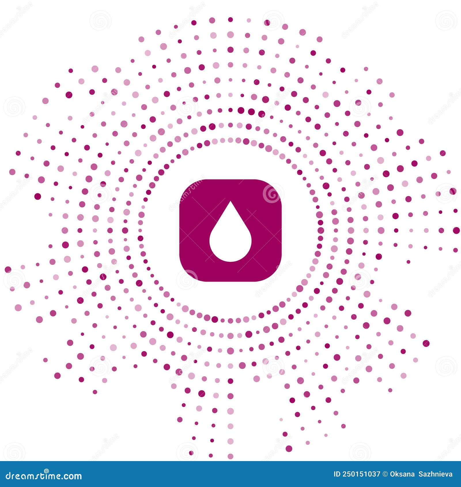 Purple Water Drop Icon Isolated on White Background. Abstract Circle ...