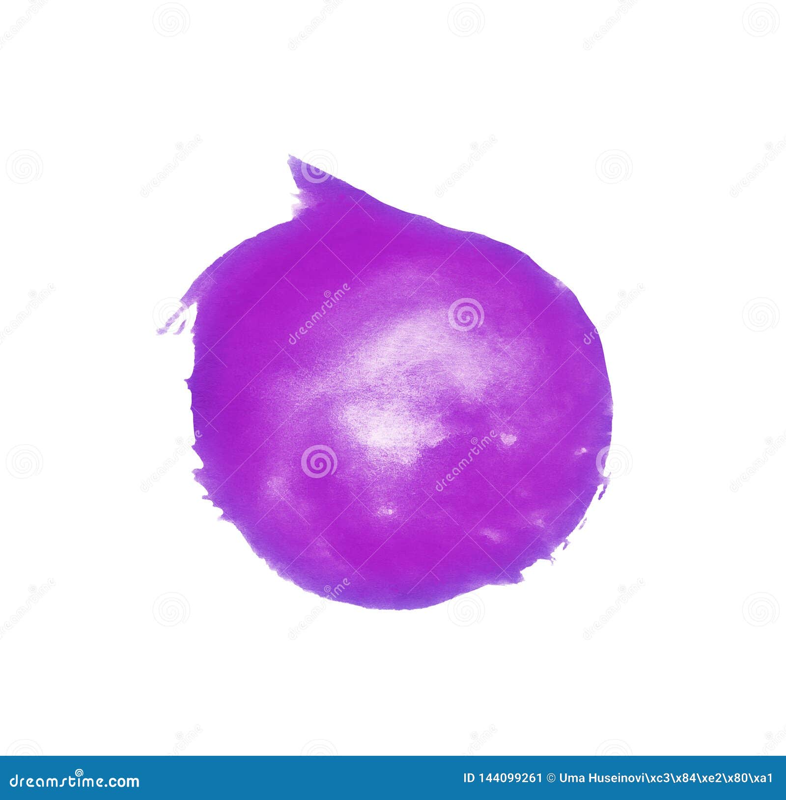 Fantasy Blob of Purple Watercolor Stock Illustration - Illustration of ...