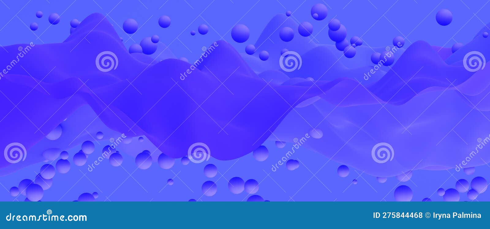 Purple Wave with Falling Bubbles Background Stock Illustration ...