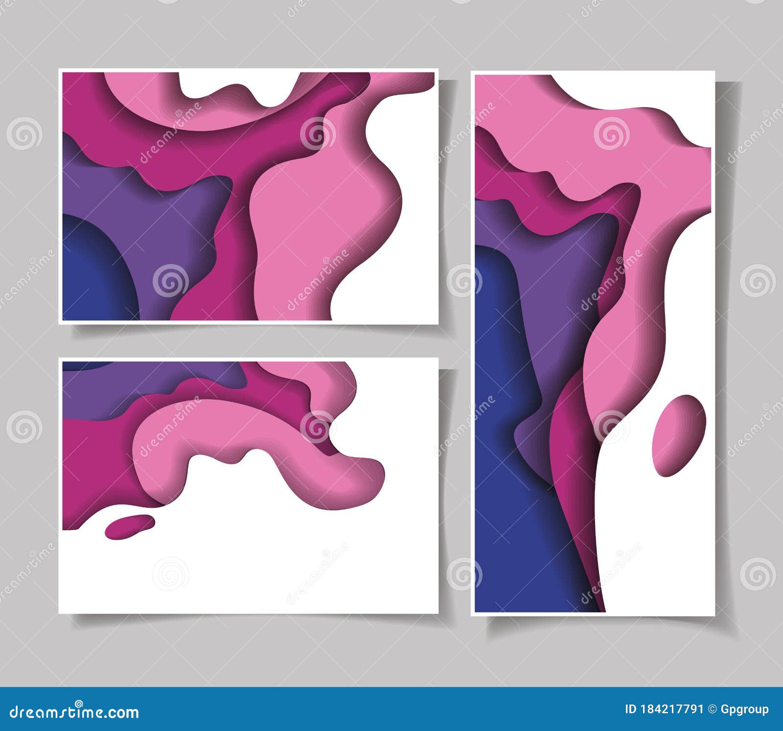 Purple Waves Backgrounds Frames Vector Design Stock Vector ...