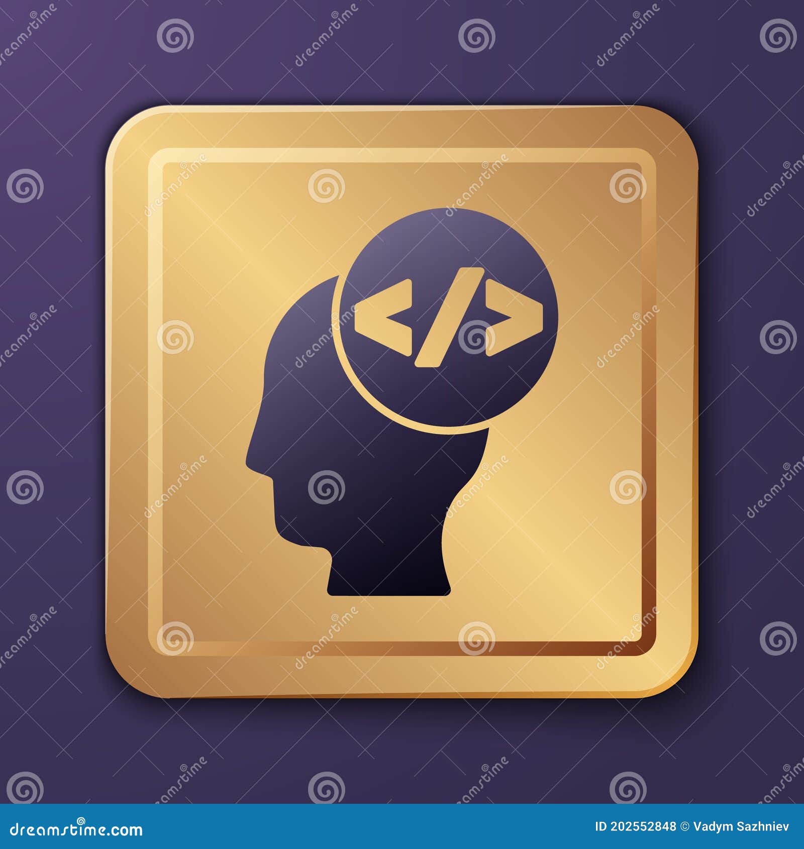 Purple Web Design and Front End Development Icon Isolated on Purple ...