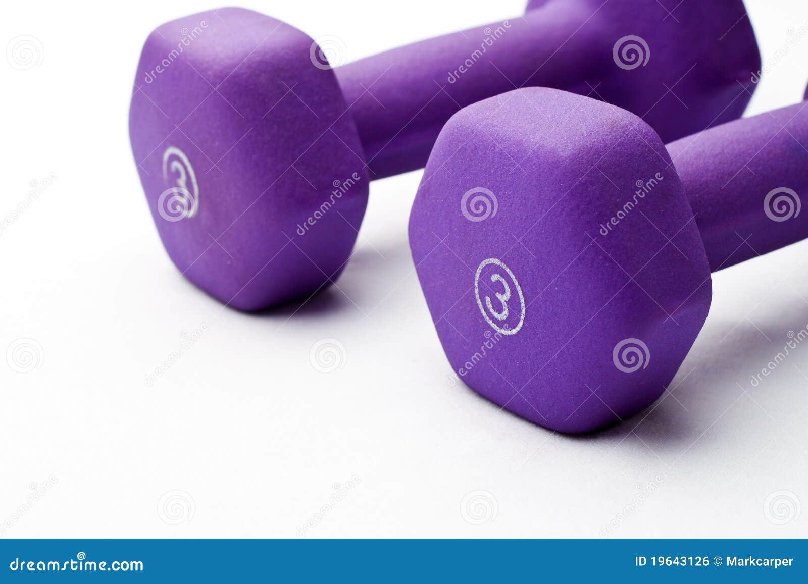 Purple Weights beside stock photo. Image of purple, exercise - 19643126