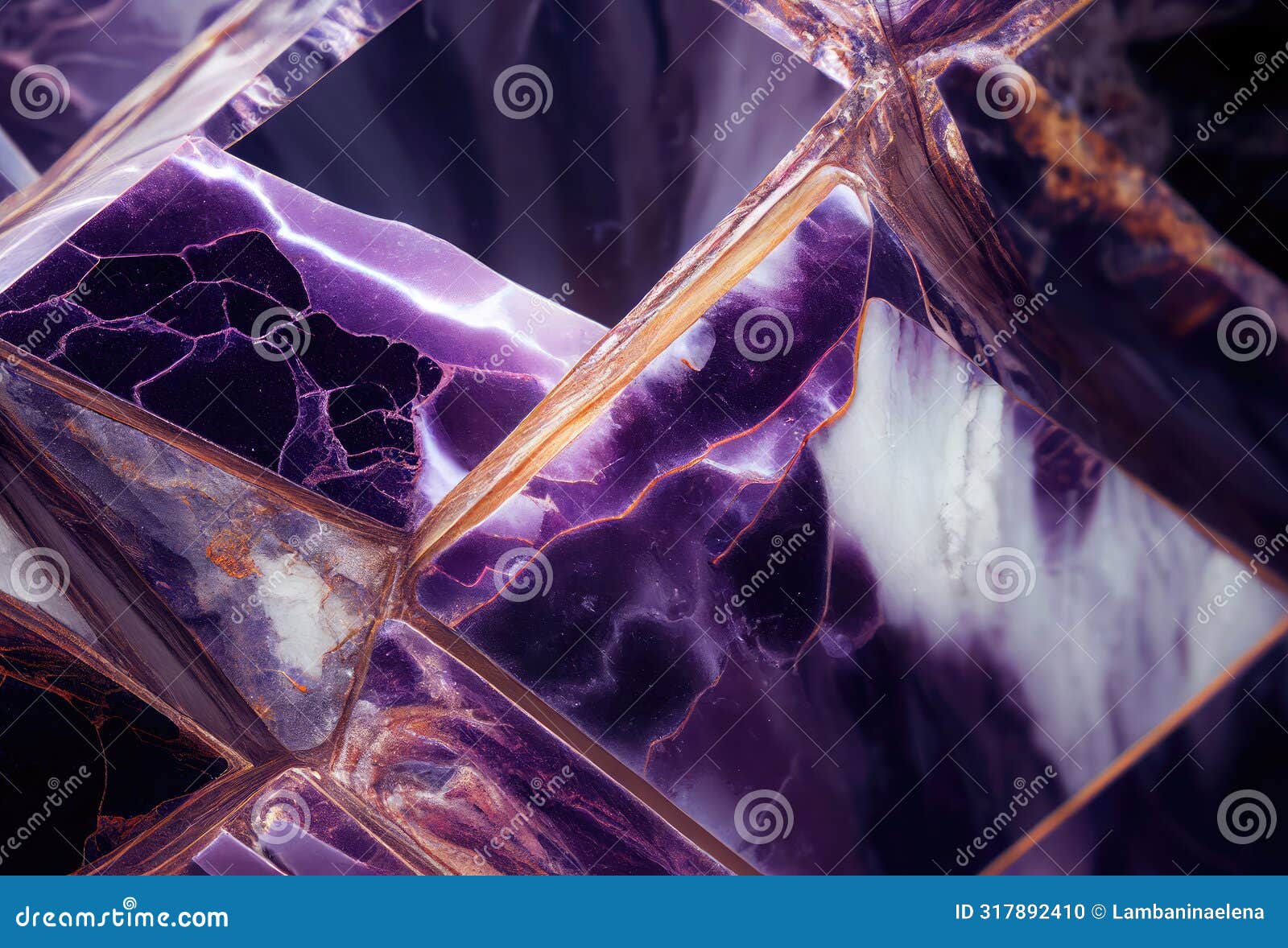 Purple, White and Copper Colored Marble Texture. Generative Ai Art ...