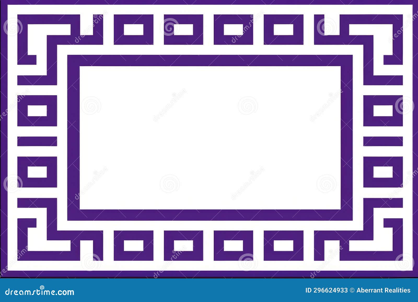 A Purple and White Greek Key Frame Stock Illustration - Illustration of ...