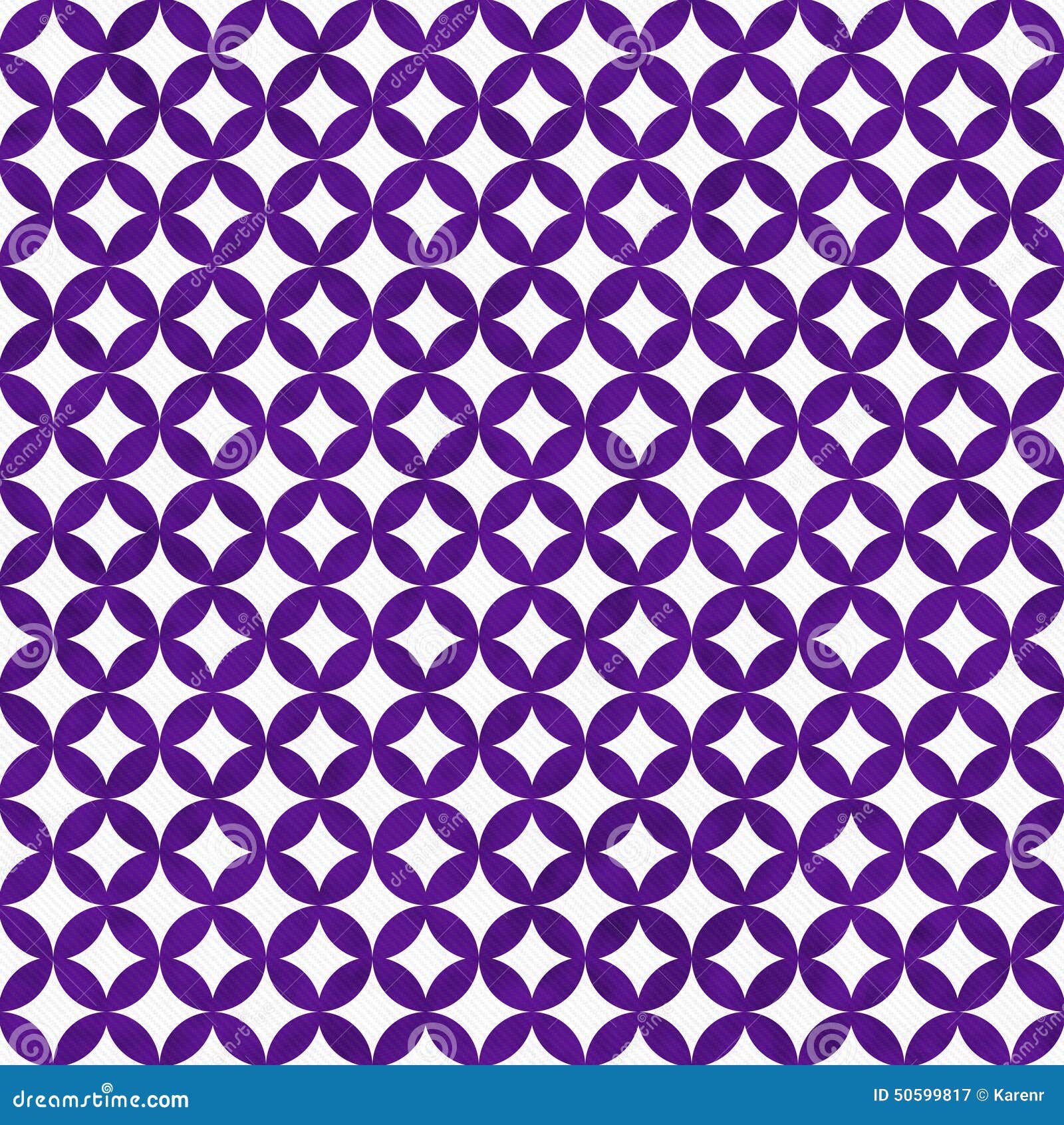 Purple and White Interconnected Circles Tiles Pattern Repeat Background ...