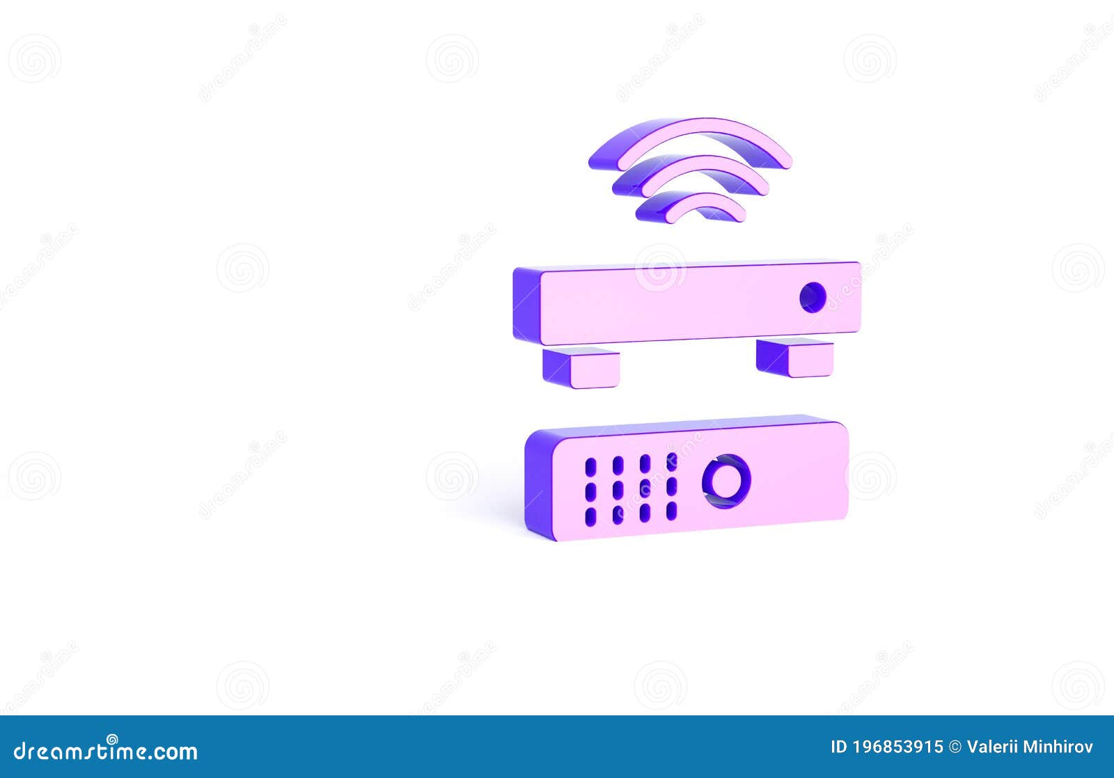 Purple Wireless Multimedia and TV Box Receiver and Player with Remote ...