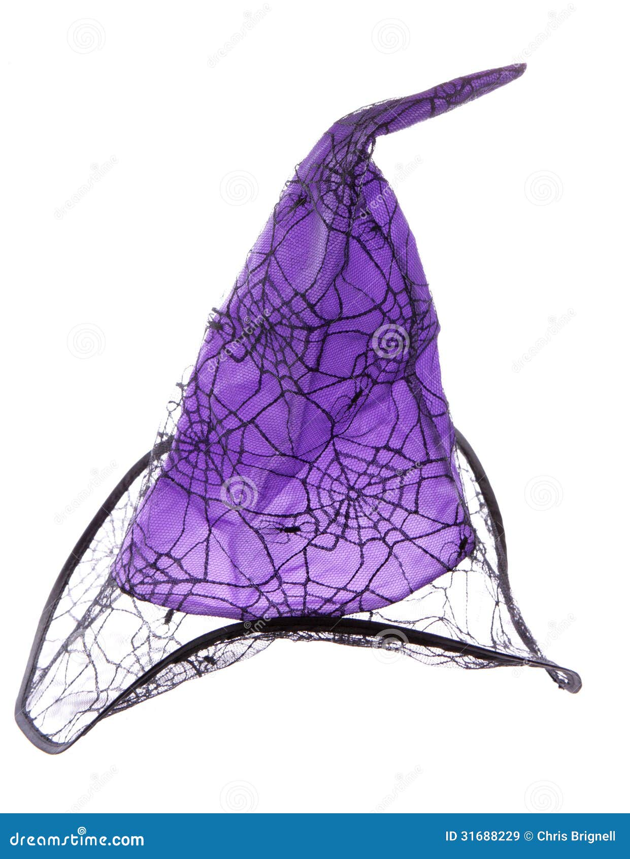 Purple witches hat stock image. Image of white, halloween - 31688229