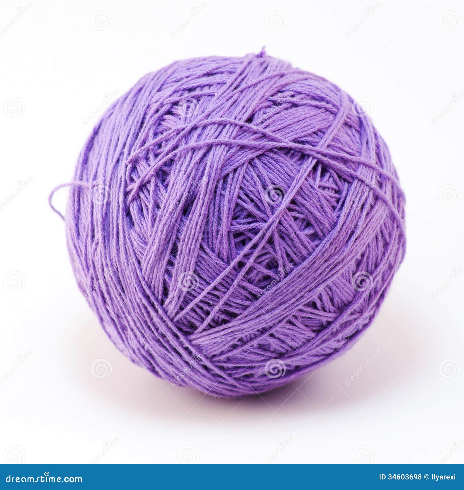 Purple wool yarn ball stock photo. Image of craft, home - 34603698