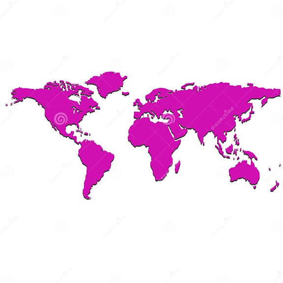 Purple world map stock vector. Illustration of atlantic - 12144492