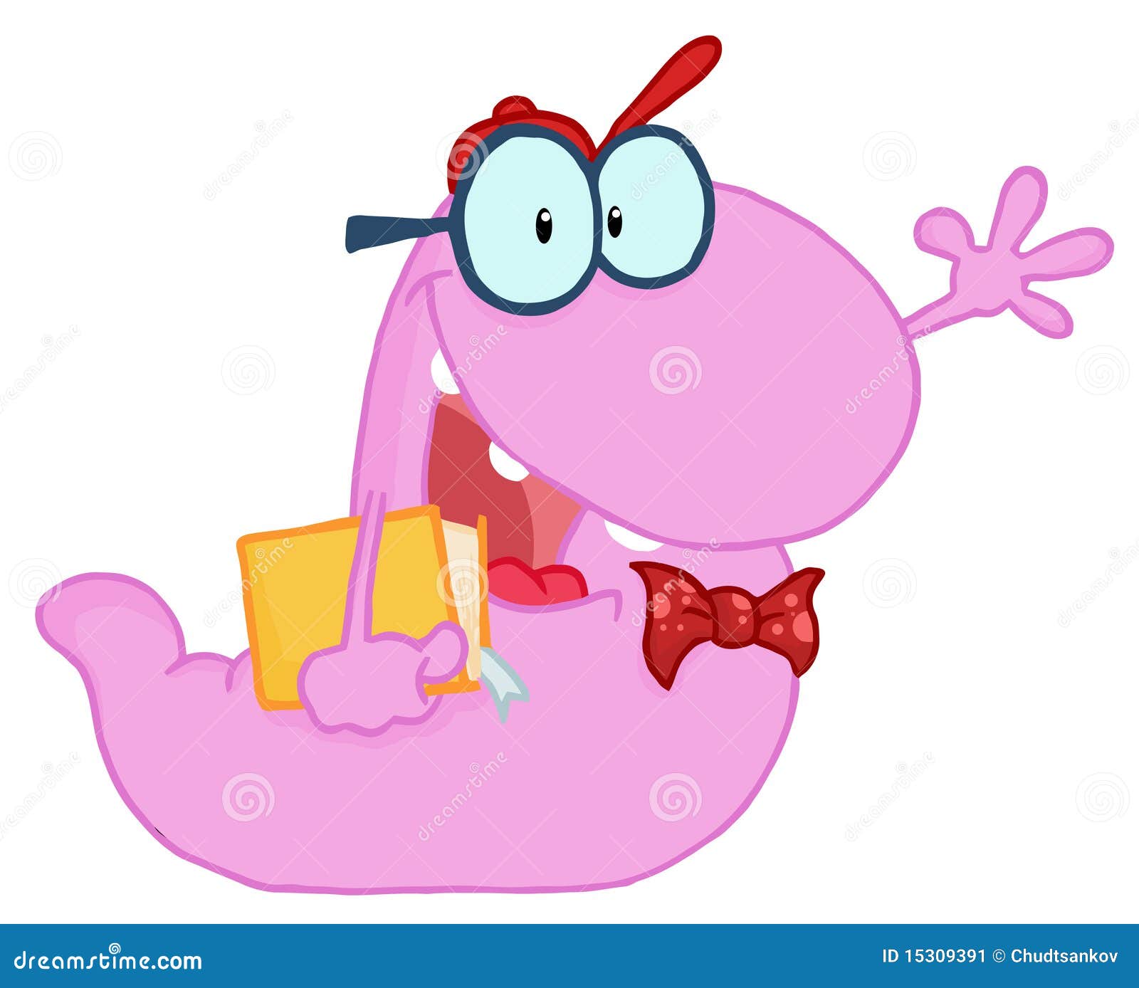 Purple worm student stock vector. Illustration of graphic - 15309391