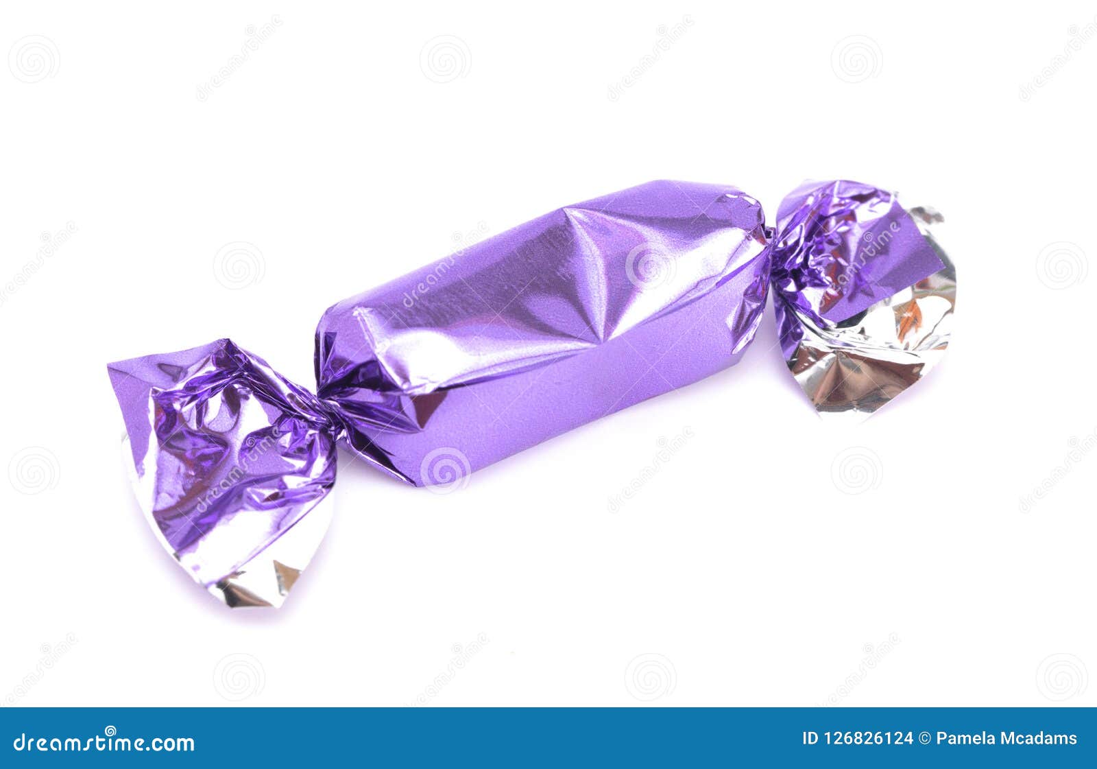 Purple Wrapped Candy stock photo. Image of caramel, purple - 126826124