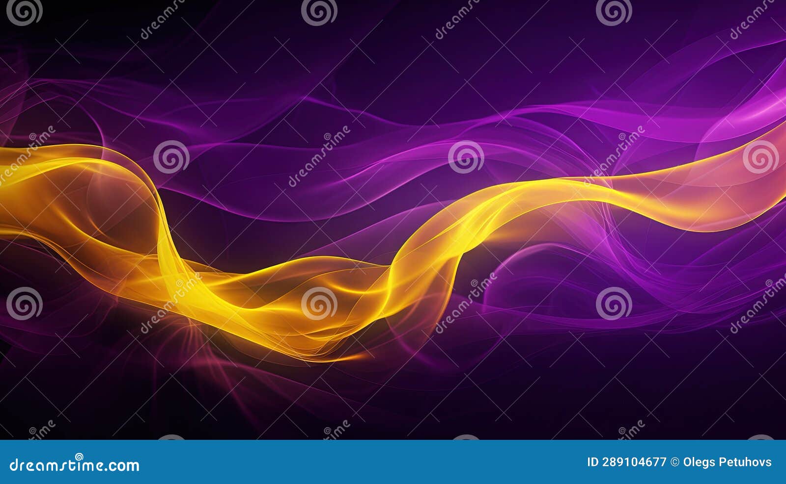 A Purple and Yellow Abstract Background with a Wave of Light Stock ...