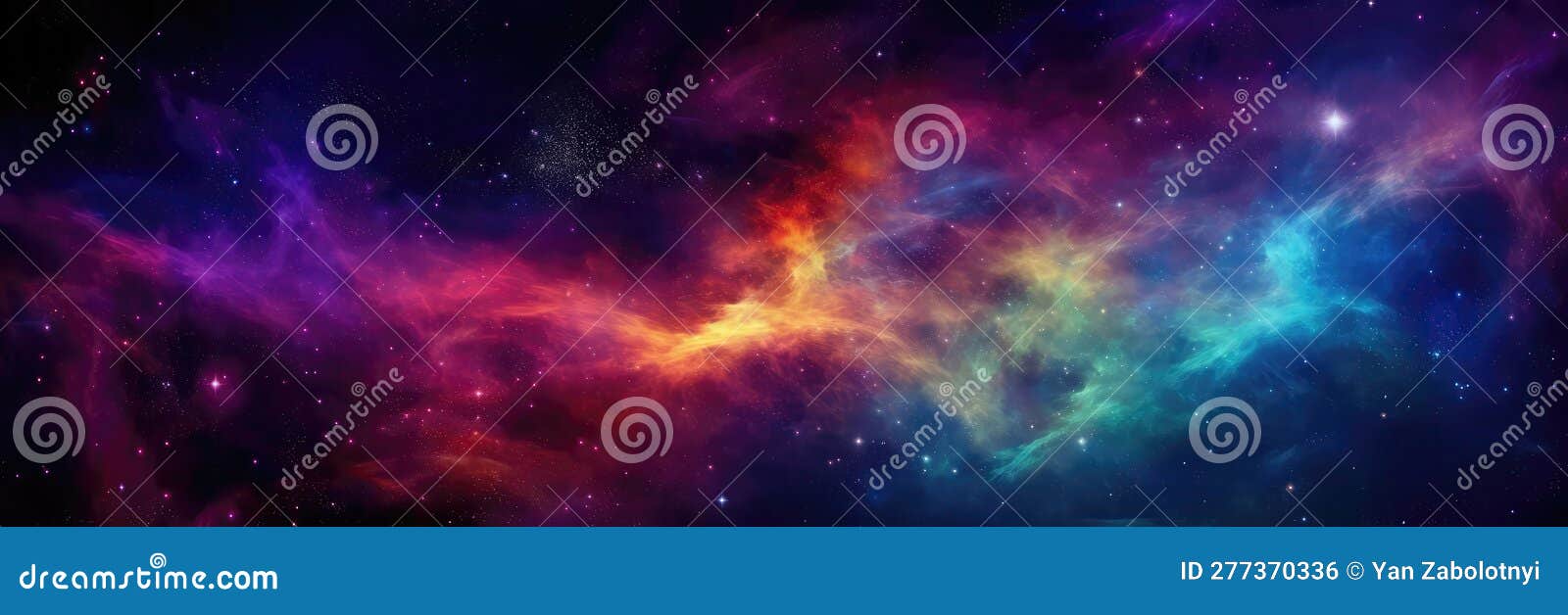 Purple Yellow Blue Space , Panoramic Background. Generative AI Stock ...