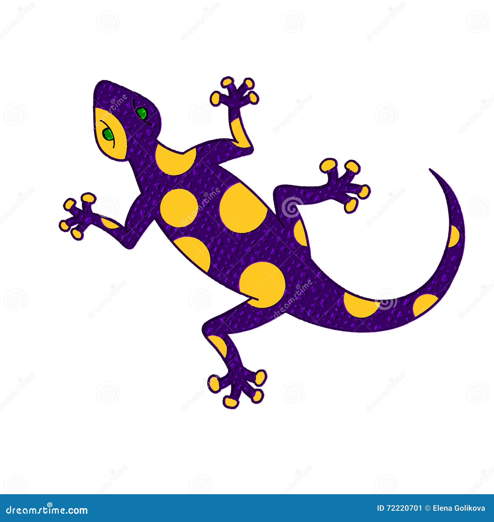 Yellow Lizard Chameleon Isolated On White Background Royalty-Free Stock ...