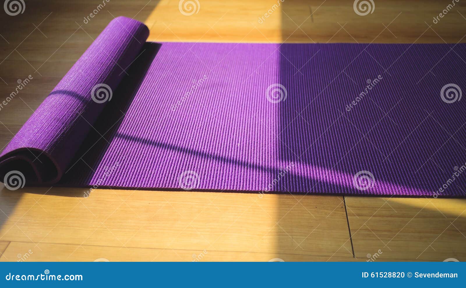 Purple yoga matt. stock photo. Image of camping, detail - 61528820