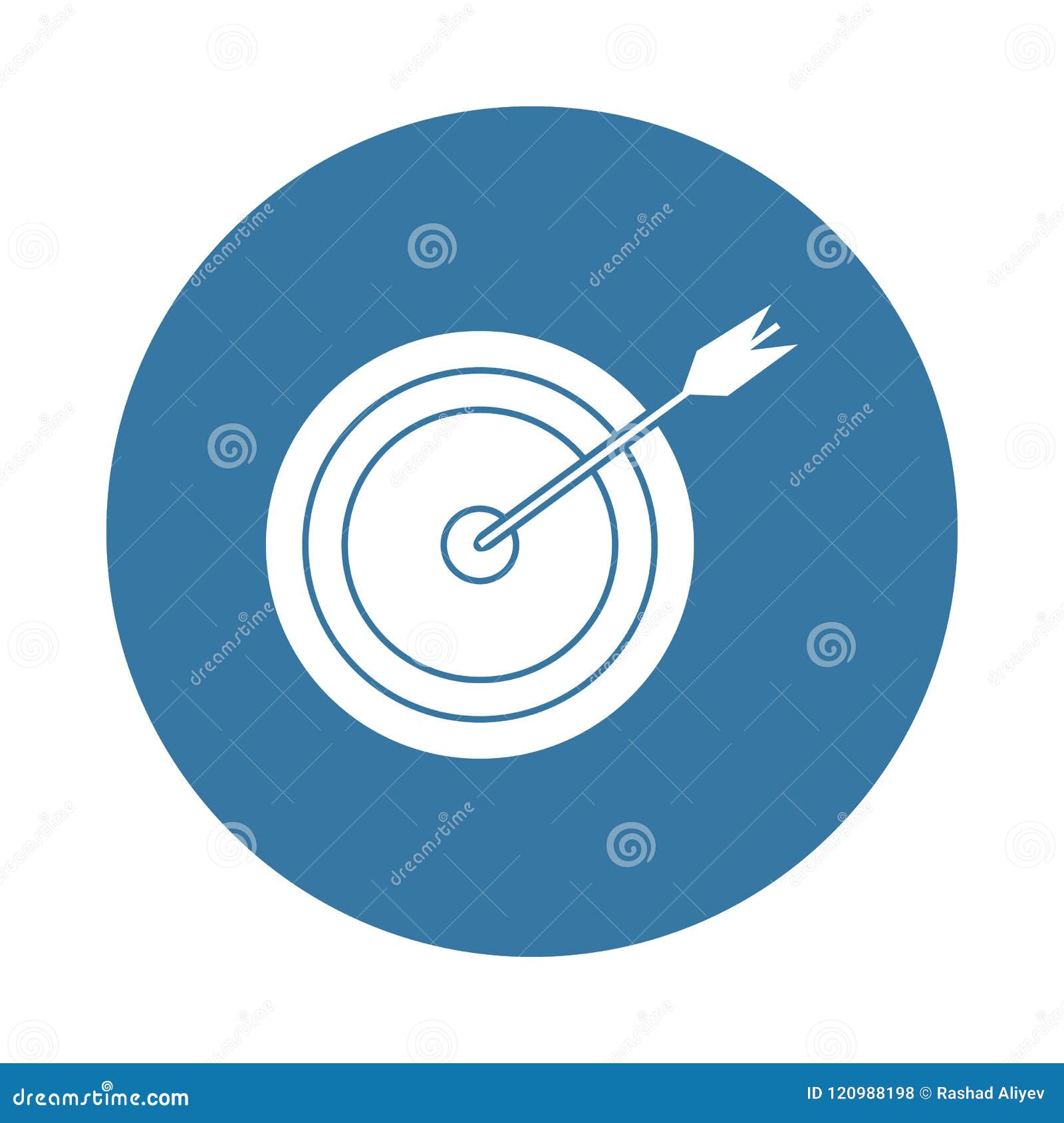 Purpose and Arrow Icon in Badge Style Stock Illustration - Illustration ...