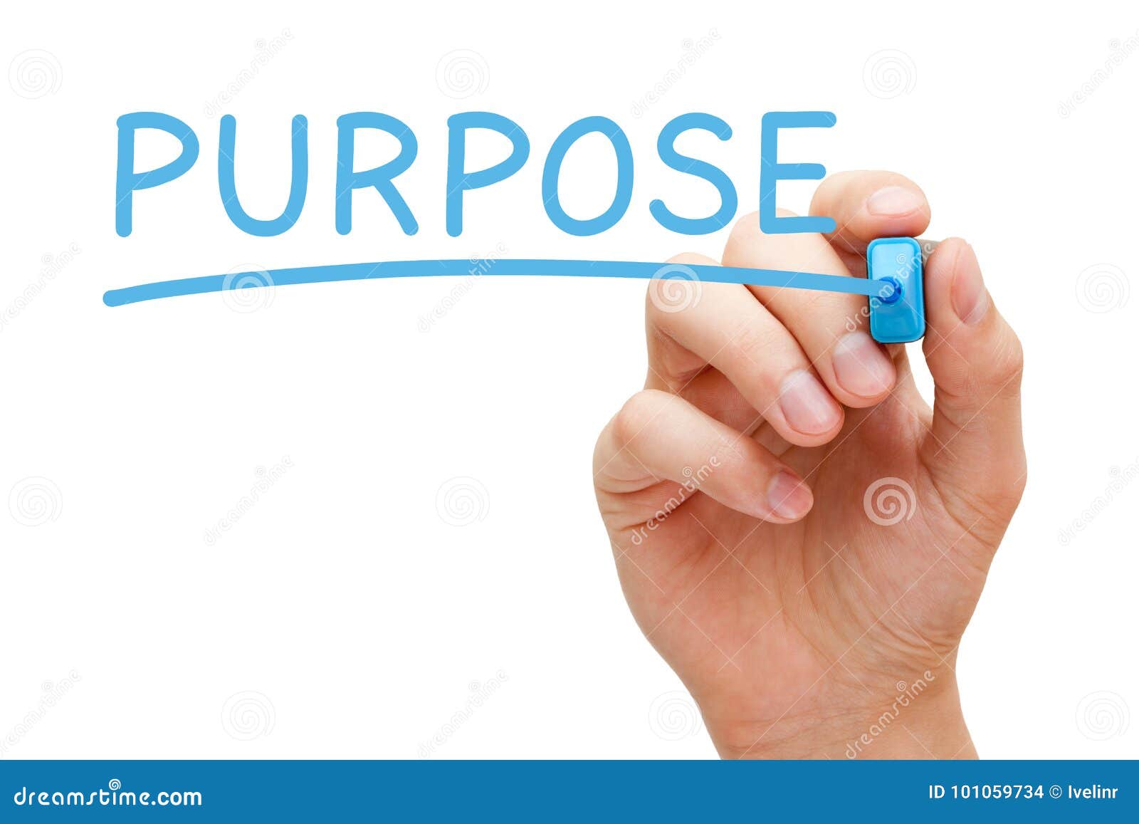 Purpose Blue Marker stock photo. Image of passion, idea - 101059734