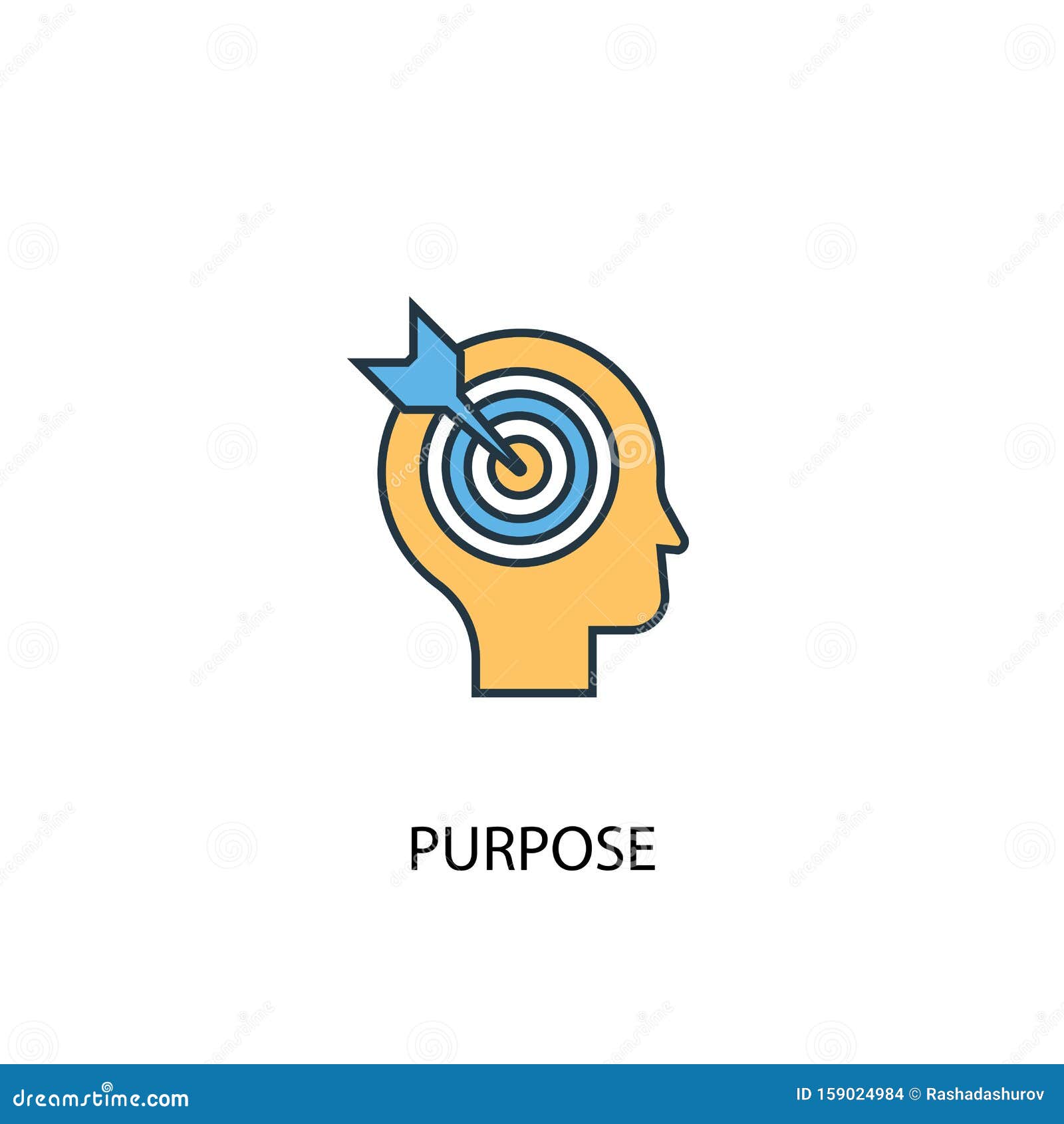 Purpose Concept 2 Colored Line Icon Stock Vector - Illustration of ...