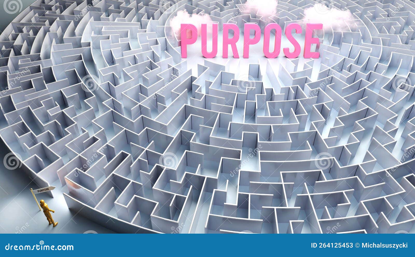 Purpose and a Difficult Path To it Stock Illustration - Illustration of ...