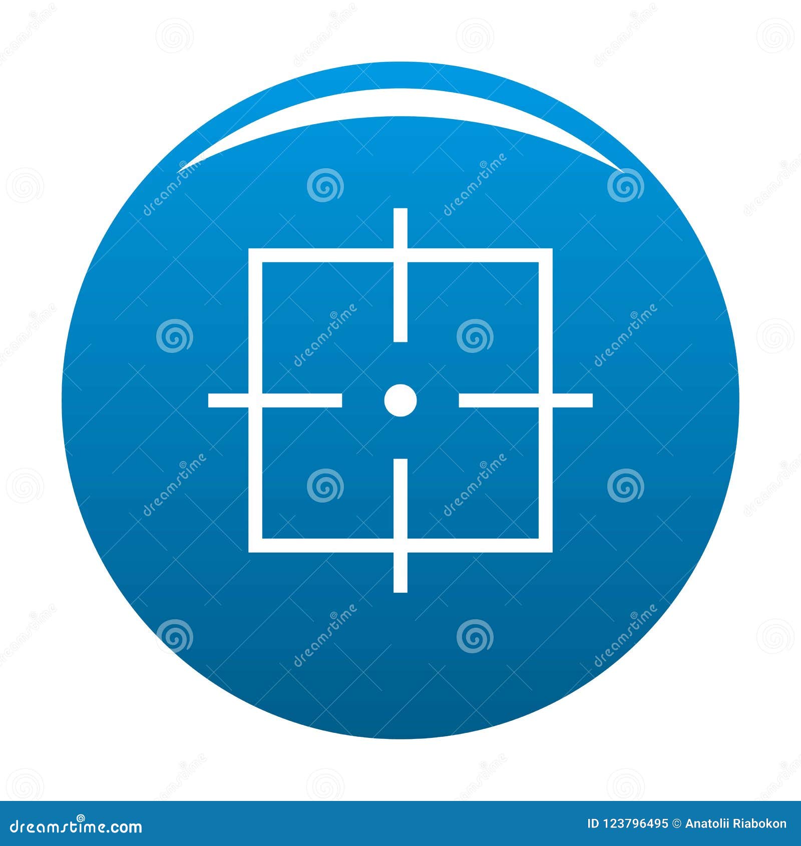 Purpose icon blue stock illustration. Illustration of icon - 123796495