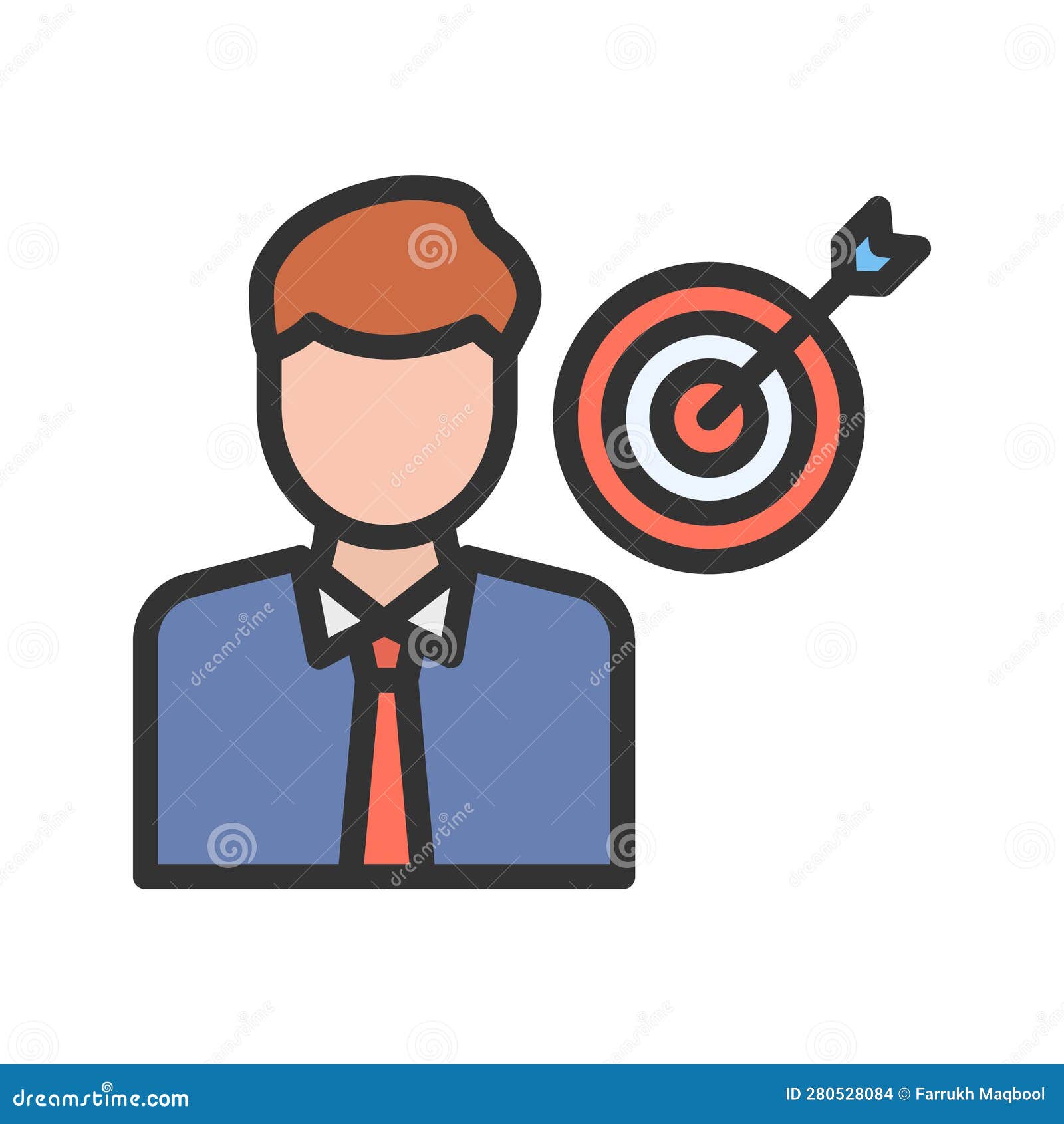 Purpose icon vector image. stock vector. Illustration of concept ...