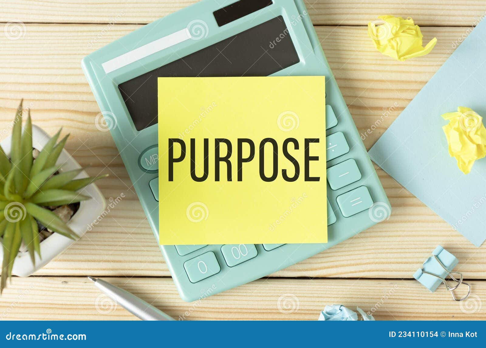 Purpose Sticker with Marketing Plan Inscription Stock Photo - Image of ...