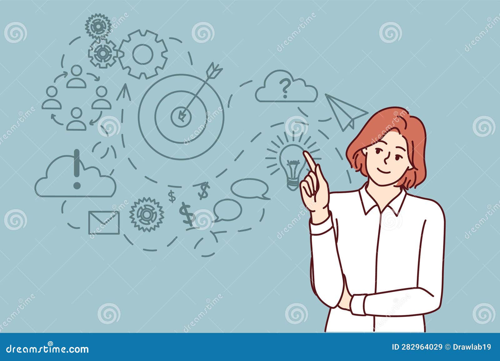 Purposeful Business Turquoise Concept Icon Cartoon Vector ... Purposeful Business Turquoise Concept Icon Cartoon Vector ...