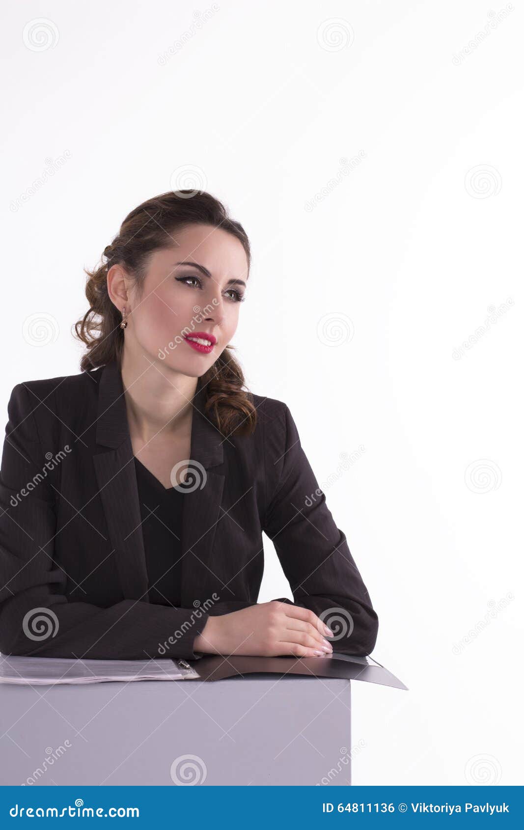 Purposeful Businesswoman Looking Forward Stock Photo - Image of ...