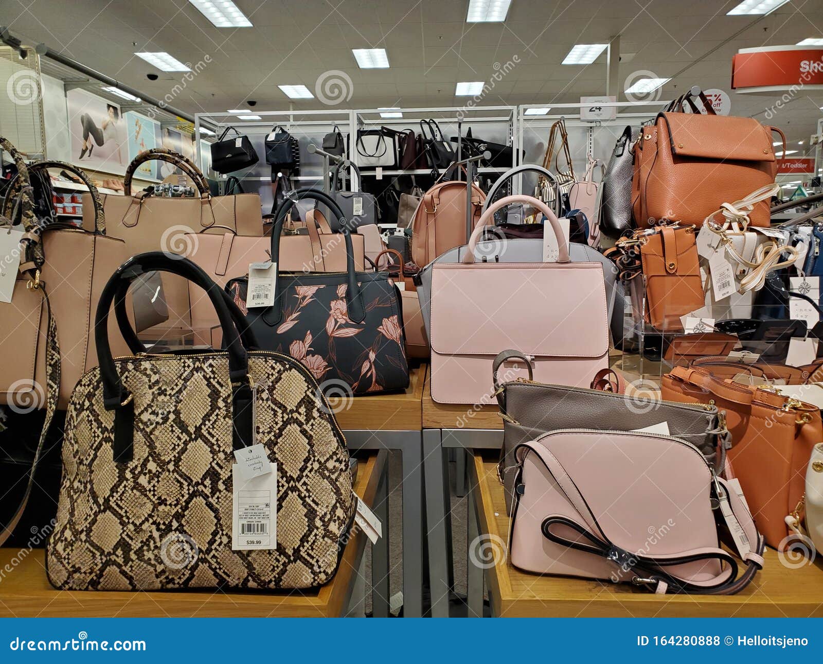 Purse Display in Retail Store Editorial Stock Photo - Image of retail ...
